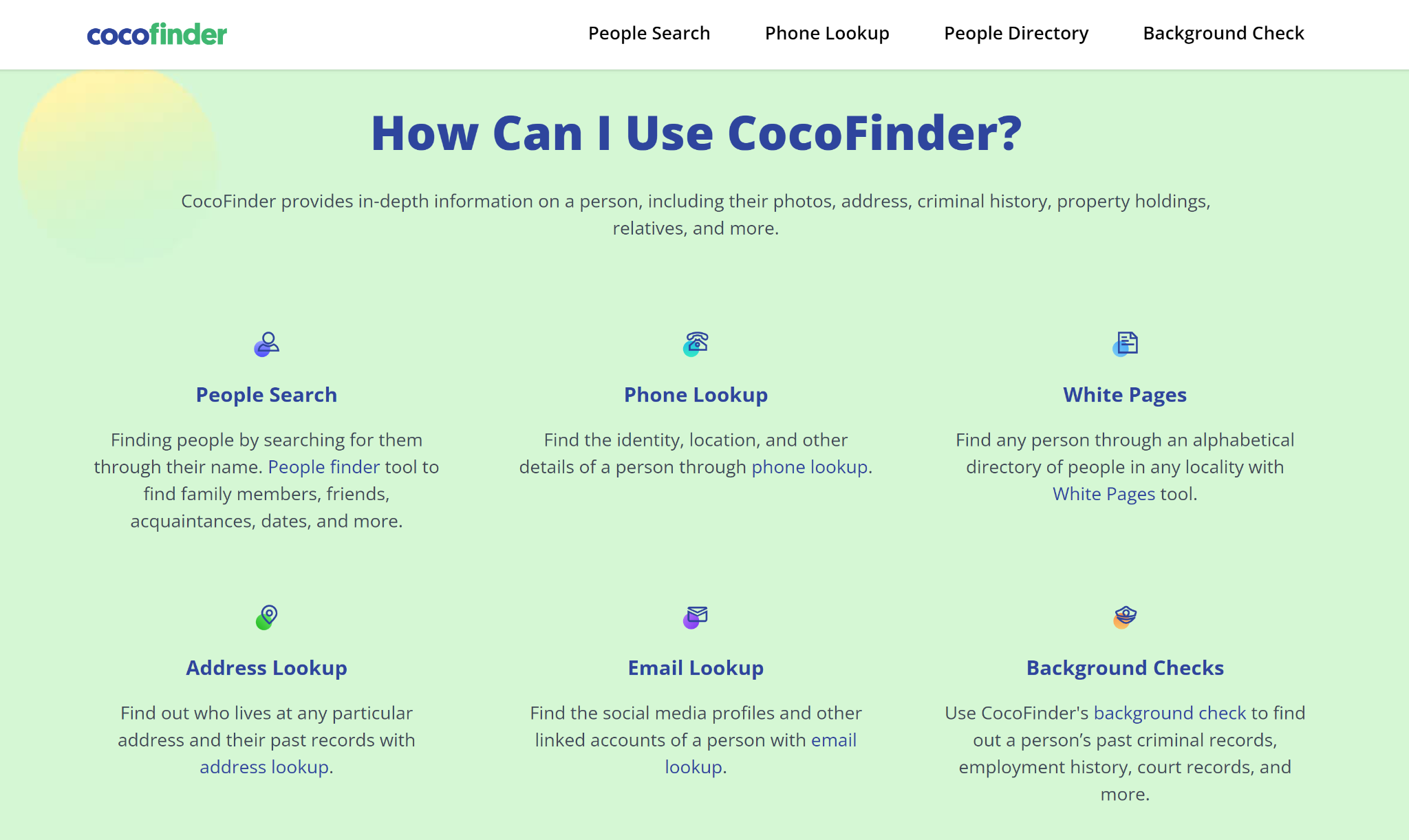 Cocofinder.com: People Search And Background Check Services - Services ...